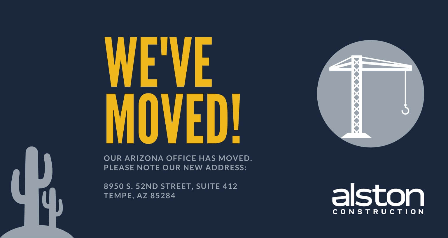 Alston Construction Moves to New Office in Tempe, Arizona - Alston ...