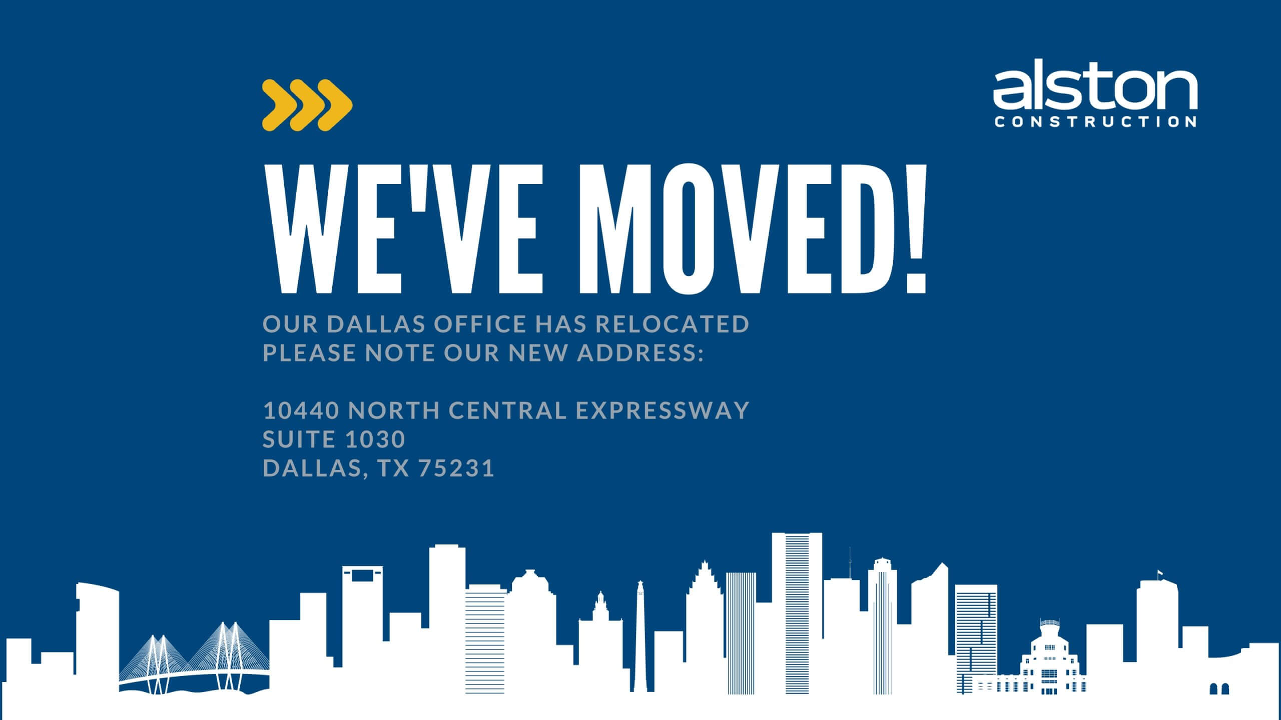 Alston Construction Moves to New Office in Dallas, TX - Alston ...